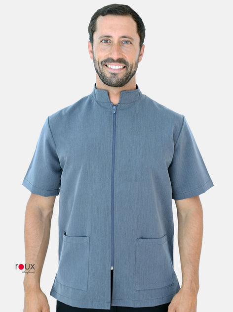 Men's Tunic Asa | Uniforms for Spa, Healthcare & Housekeeping – Roux ...